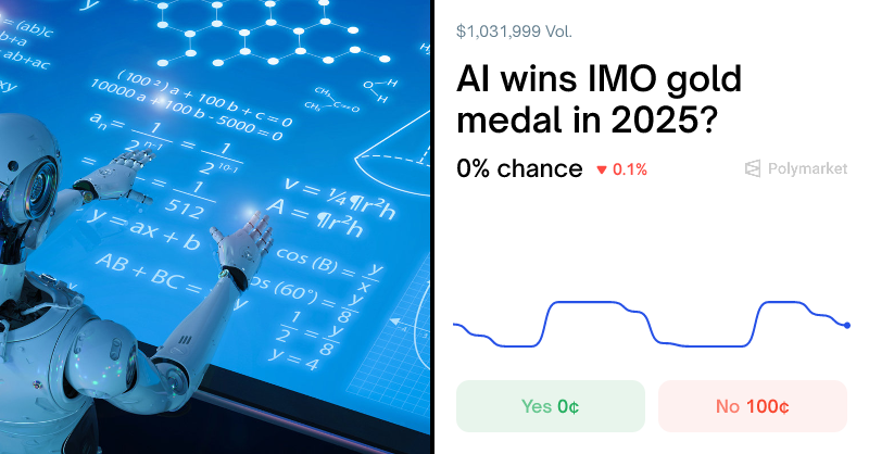 AI wins IMO gold medal in 2025? Betting Odds & Predictions | Polymarket