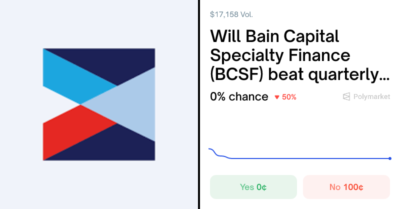 Will Bain Capital Specialty Finance (BCSF) beat quarterly... | Polymarket