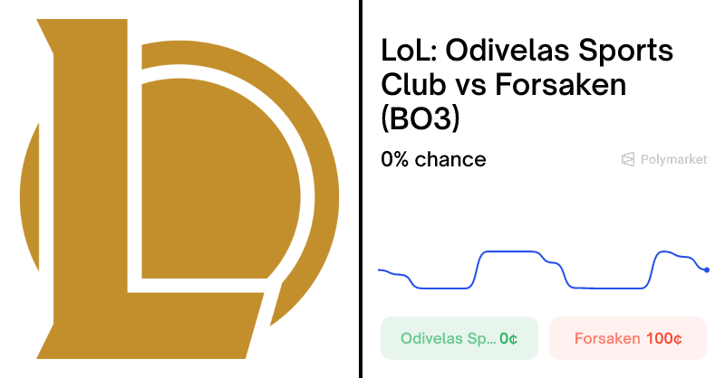 LoL: Odivelas Sports Club vs Forsaken (BO3) Predictions &... | Polymarket
