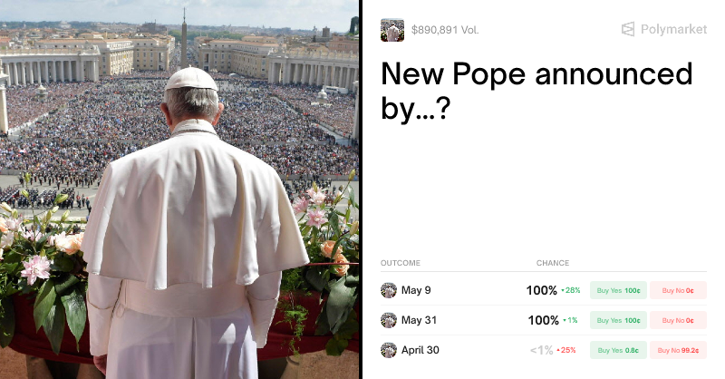New Pope announced by...? Predictions & Odds | Polymarket