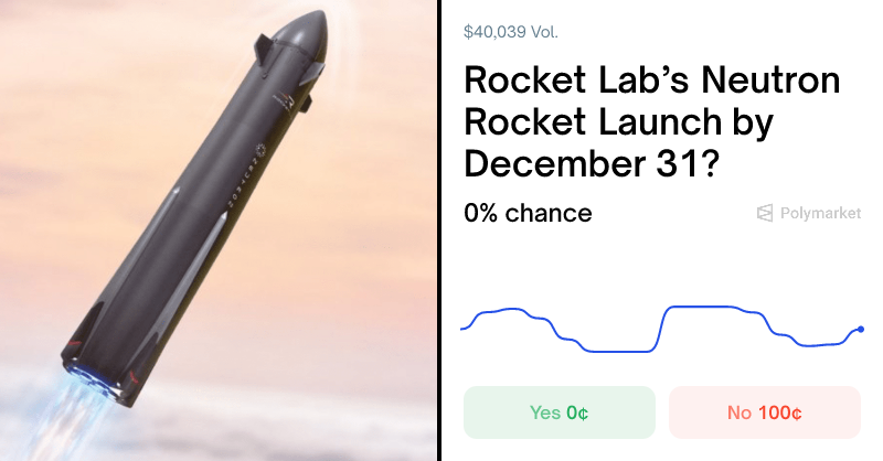 Rocket Lab’s Neutron Rocket Launch by December 31? Predic... | Polymarket