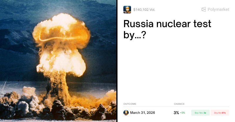 ¿Prueba nuclear de Rusia por...? Predictions & Odds | Polymarket