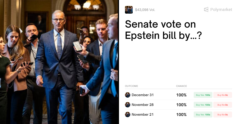 Senate vote on Epstein bill by...? Predictions & Odds | Polymarket
