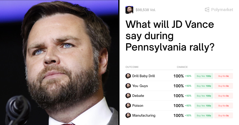 What will JD Vance say during Pennsylvania rally? Predict... | Polymarket