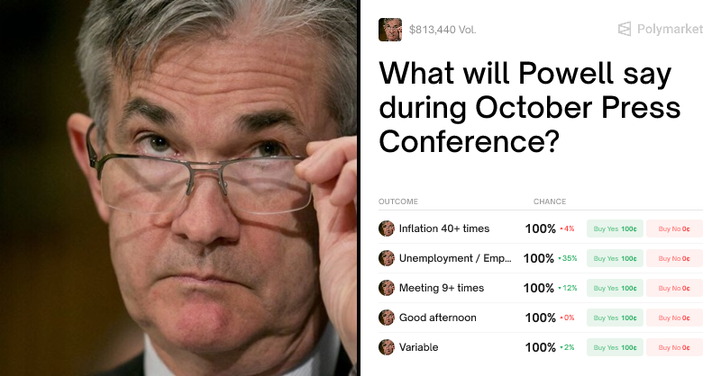 What will Powell say during October Press Conference? Pre... | Polymarket
