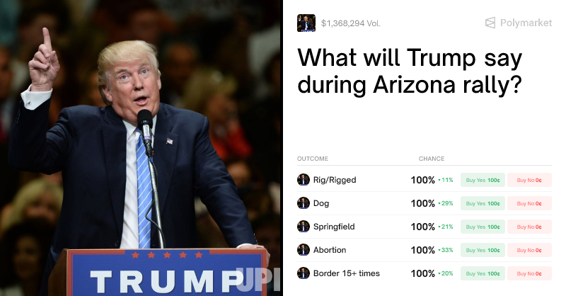 What will Trump say during Arizona rally? | Polymarket