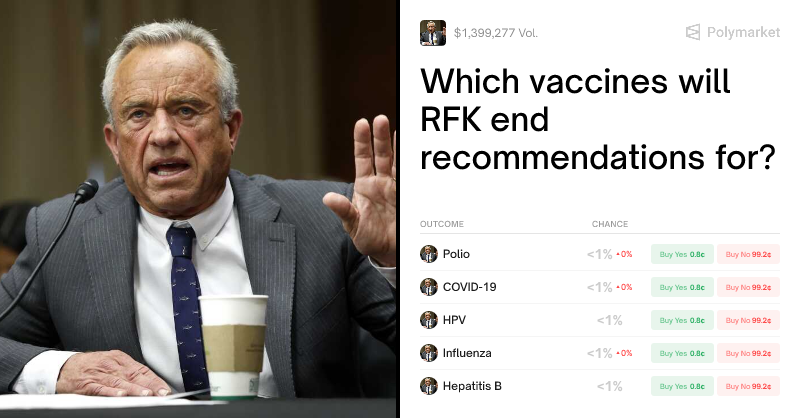 Which vaccines will RFK end recommendations for? Predicti... | Polymarket