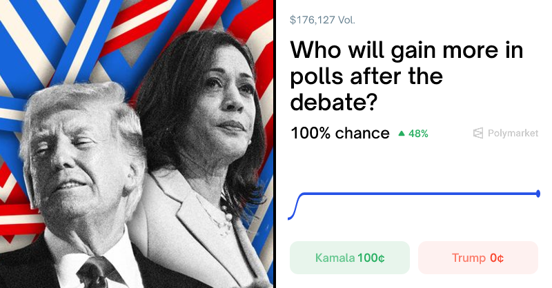 Who will gain more in polls after the debate? Predictions... | Polymarket