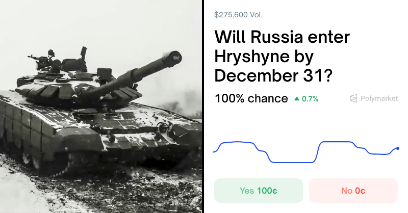 La Russie entrera-t-elle à Hryshyne d'ici le 31 décembre ... | Polymarket