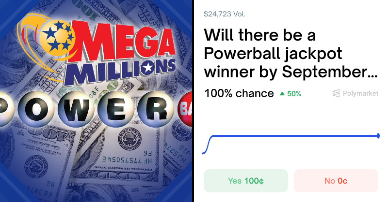 Will there be a Powerball jackpot winner by September 14? Betting Odds & Predictions | Polymarket