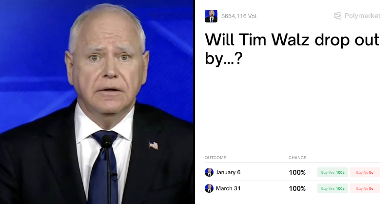 Will Tim Walz drop out by...? Predictions & Odds | Polymarket