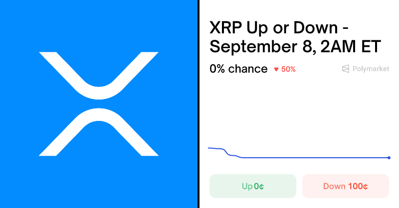 Polymarket | XRP Up or Down - September 8, 2AM ET