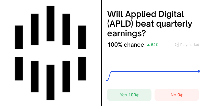 Polymarket | Will Applied Digital (APLD) beat quarterly e...