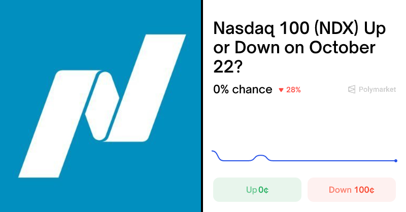 Polymarket | Nasdaq 100 (NDX) Up or Down on October 22?