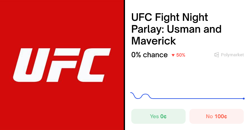 Polymarket | UFC Fight Night Parlay: Usman and Maverick
