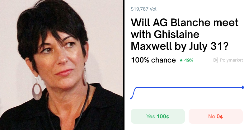 Polymarket | Will AG Blanche meet with Ghislaine Maxwell ...