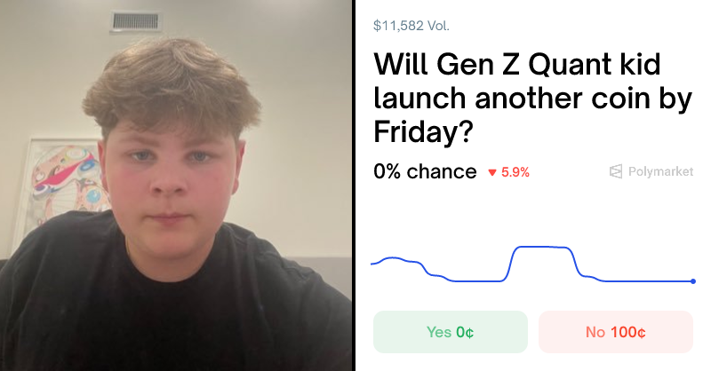 Polymarket | Will Gen Z Quant kid launch another coin by ...