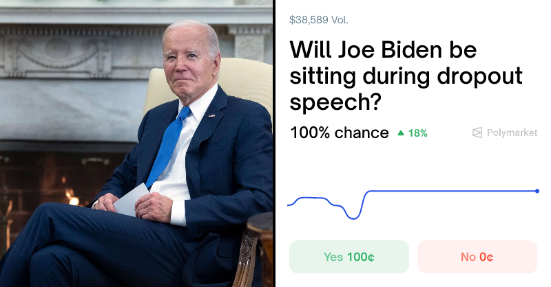 Will Joe Biden be sitting during dropout speech?