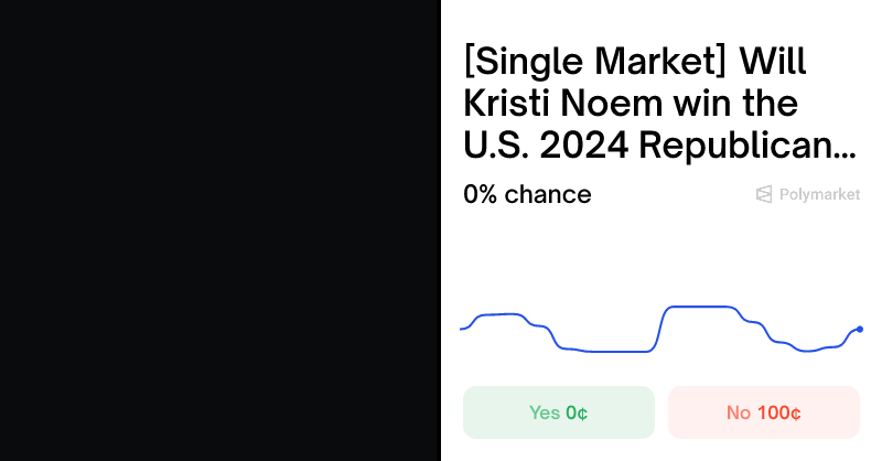 [Single Markets] Republican VP nominee?