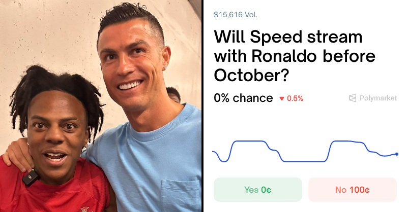 Will Speed stream with Ronaldo before October?