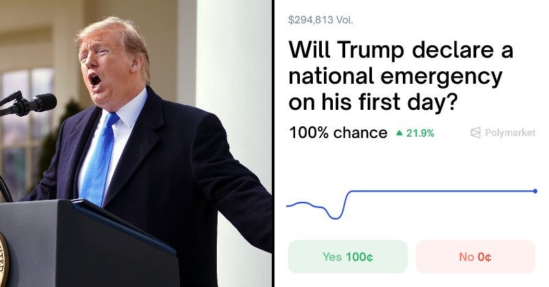 Polymarket | Will Trump declare a national emergency on h...