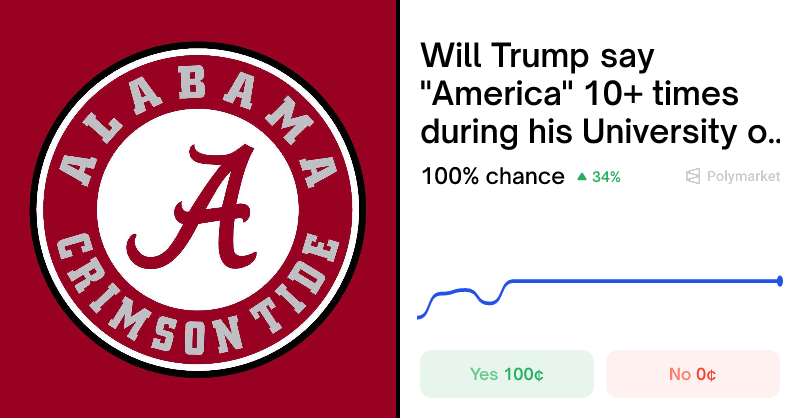 What will Trump say during his University of Alabama comm...