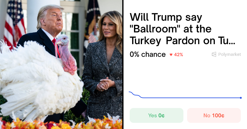 What will Trump say at the Thanksgiving Turkey Pardon on ... | Polymarket