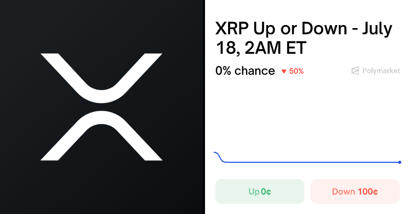 Polymarket | XRP Up or Down - July 18, 2AM ET